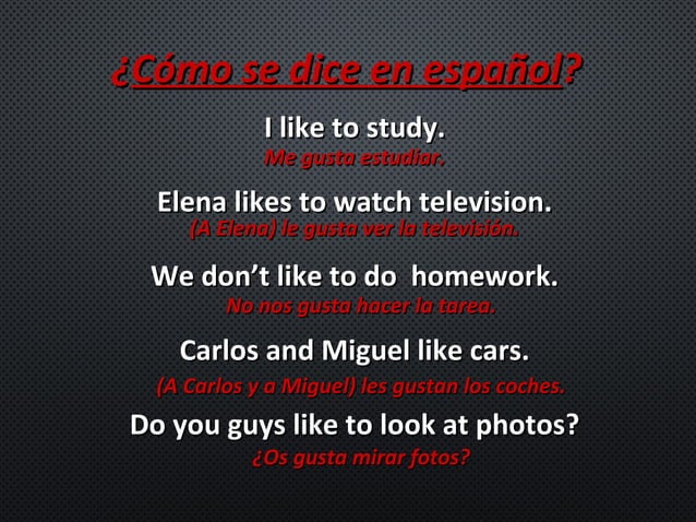 Gustar spanish powerpoint | PPT