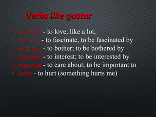 Gustar spanish powerpoint | PPT