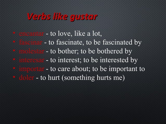Gustar spanish powerpoint | PPT
