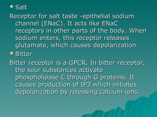 Gustation discussion on taste physiology | PPT
