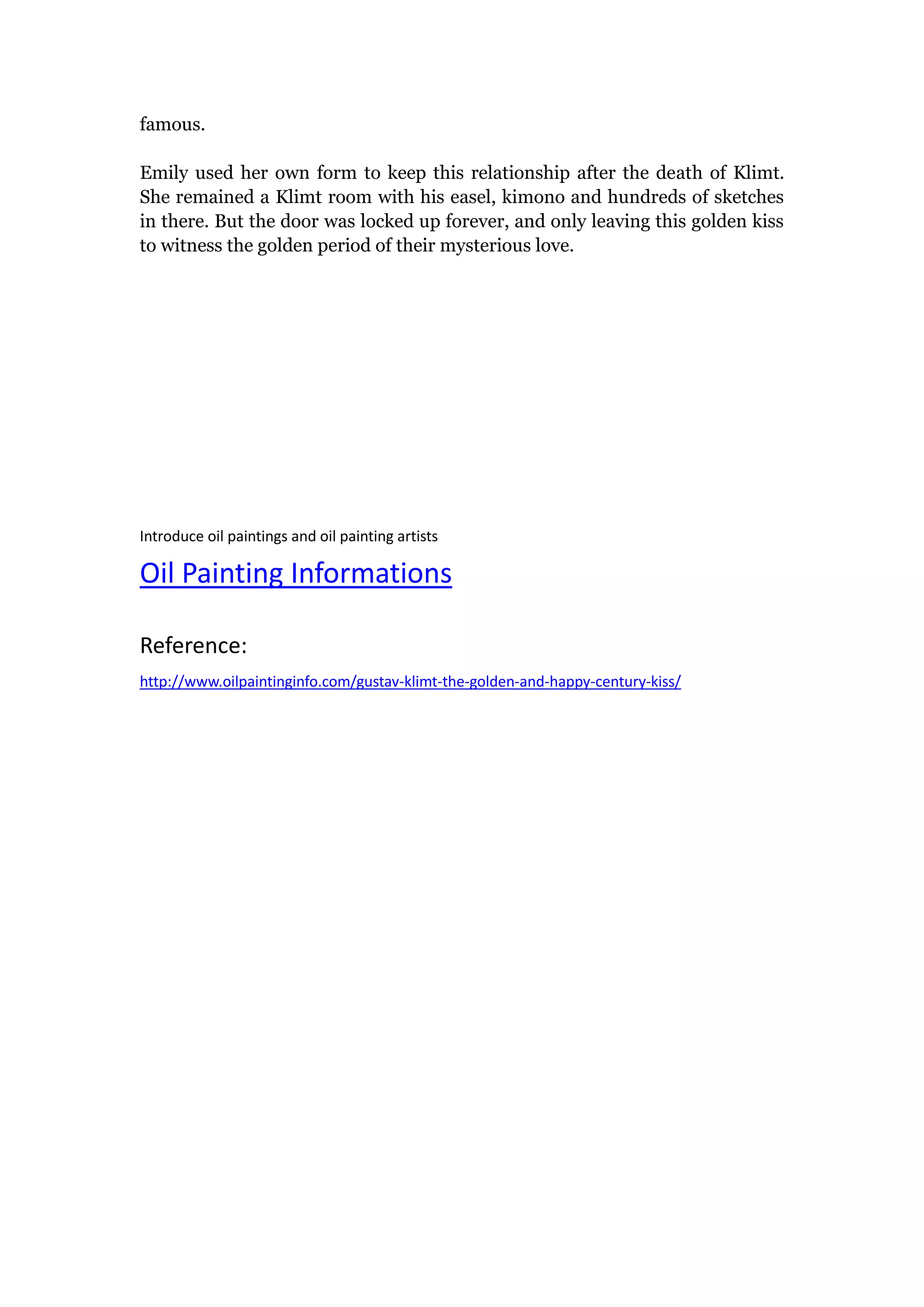 Gustav klimt the golden and happy century kiss | PDF