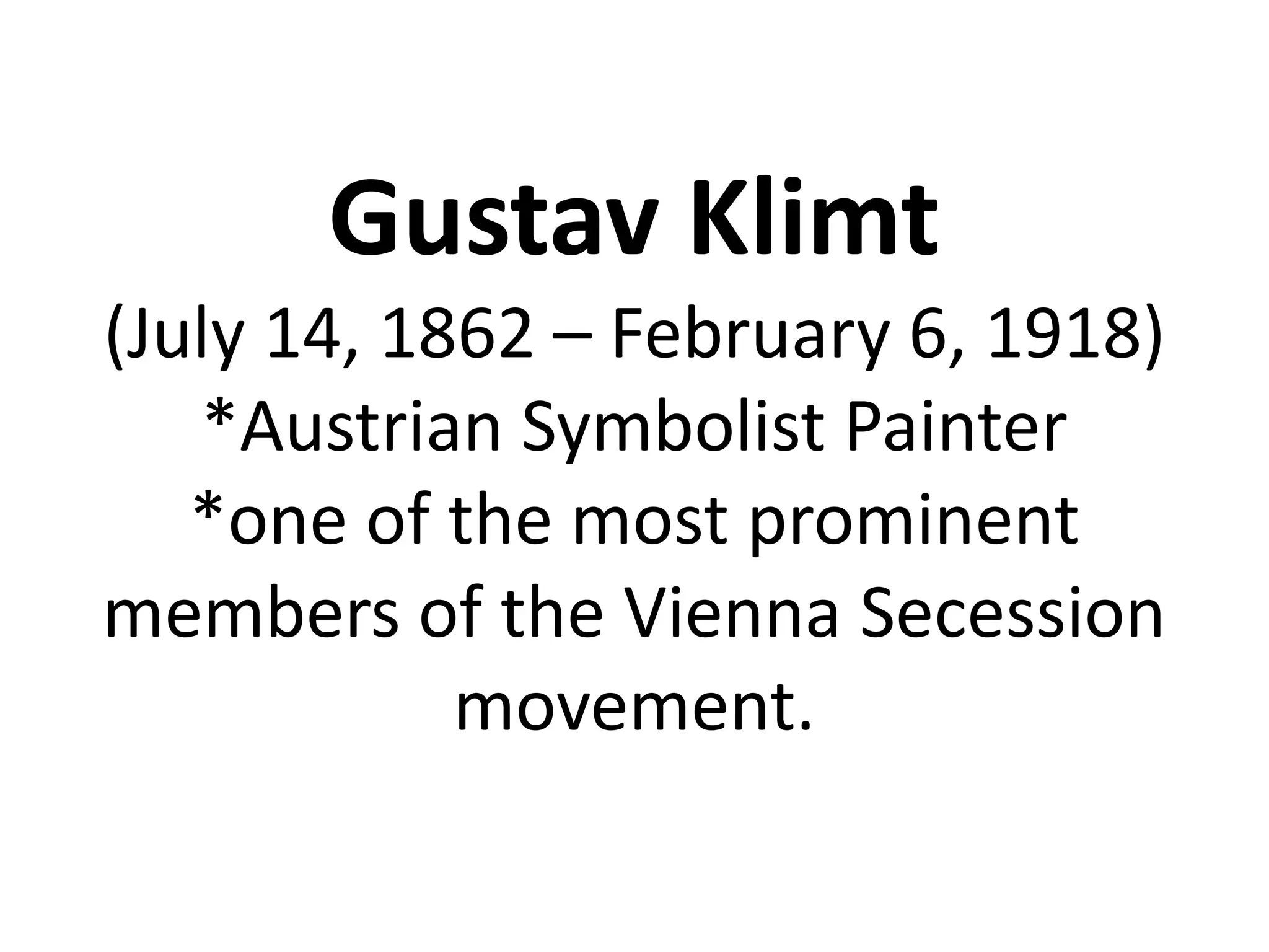 Gustav klimt PowerPoint pdf | PDF