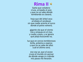 Gustavo Adolfo Bécquer, Rima II (Aina) | PPTX