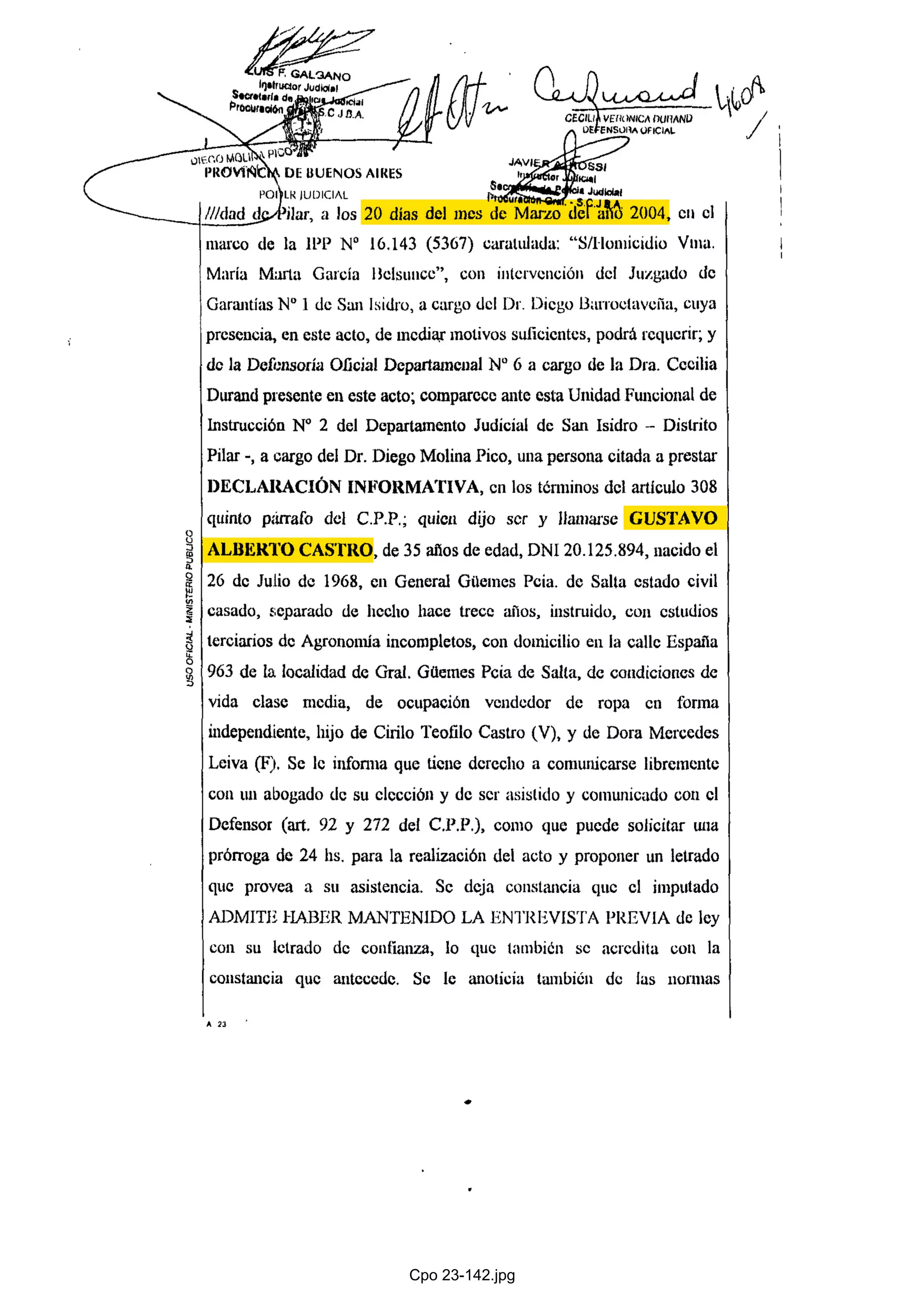 Gustavo alberto castro | PDF