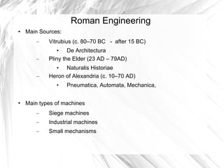 Session no. 3, 2011: Roman Engineering Machines and Mechanisms, by ...