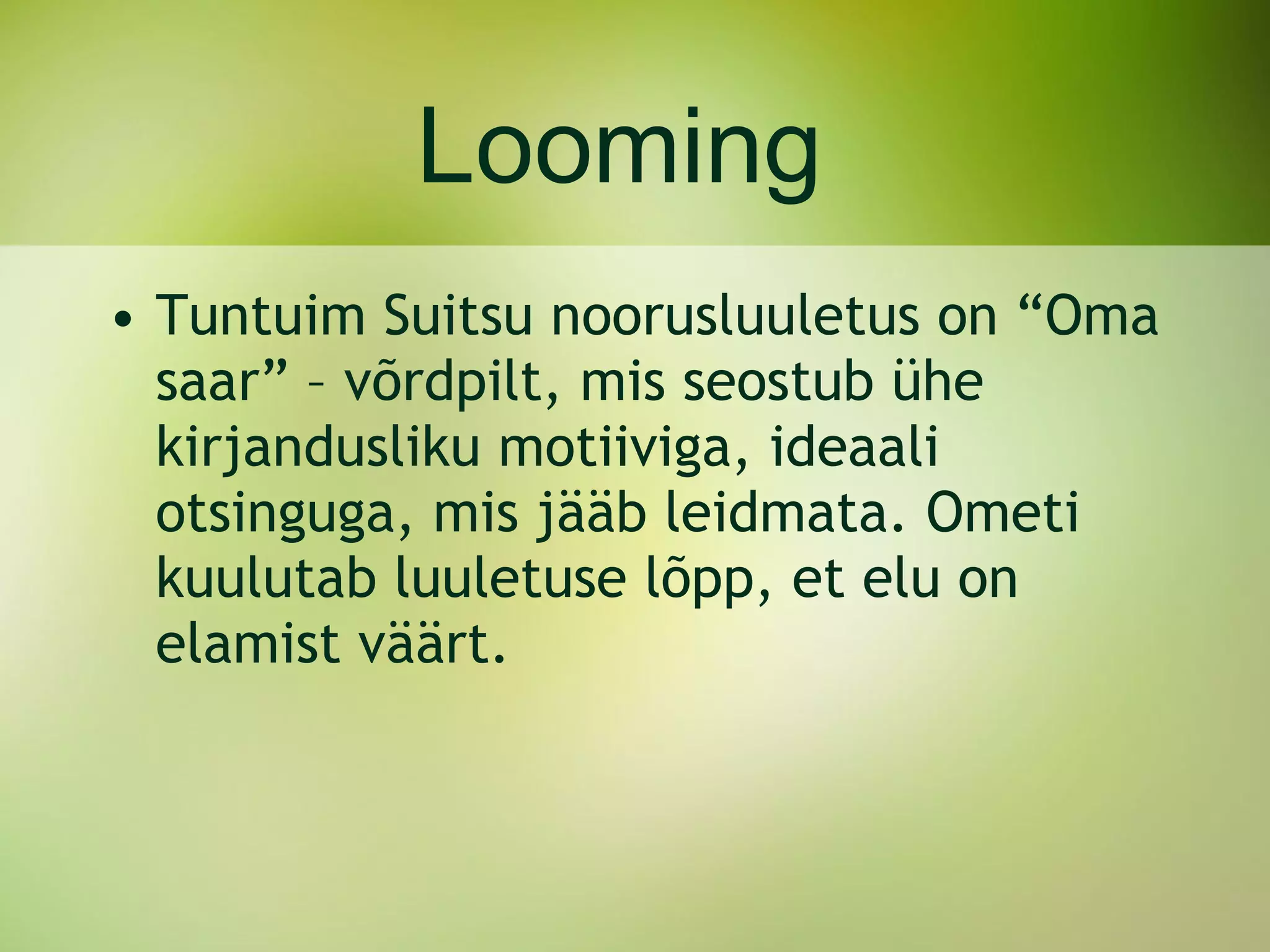 Gustav Suits | PPT