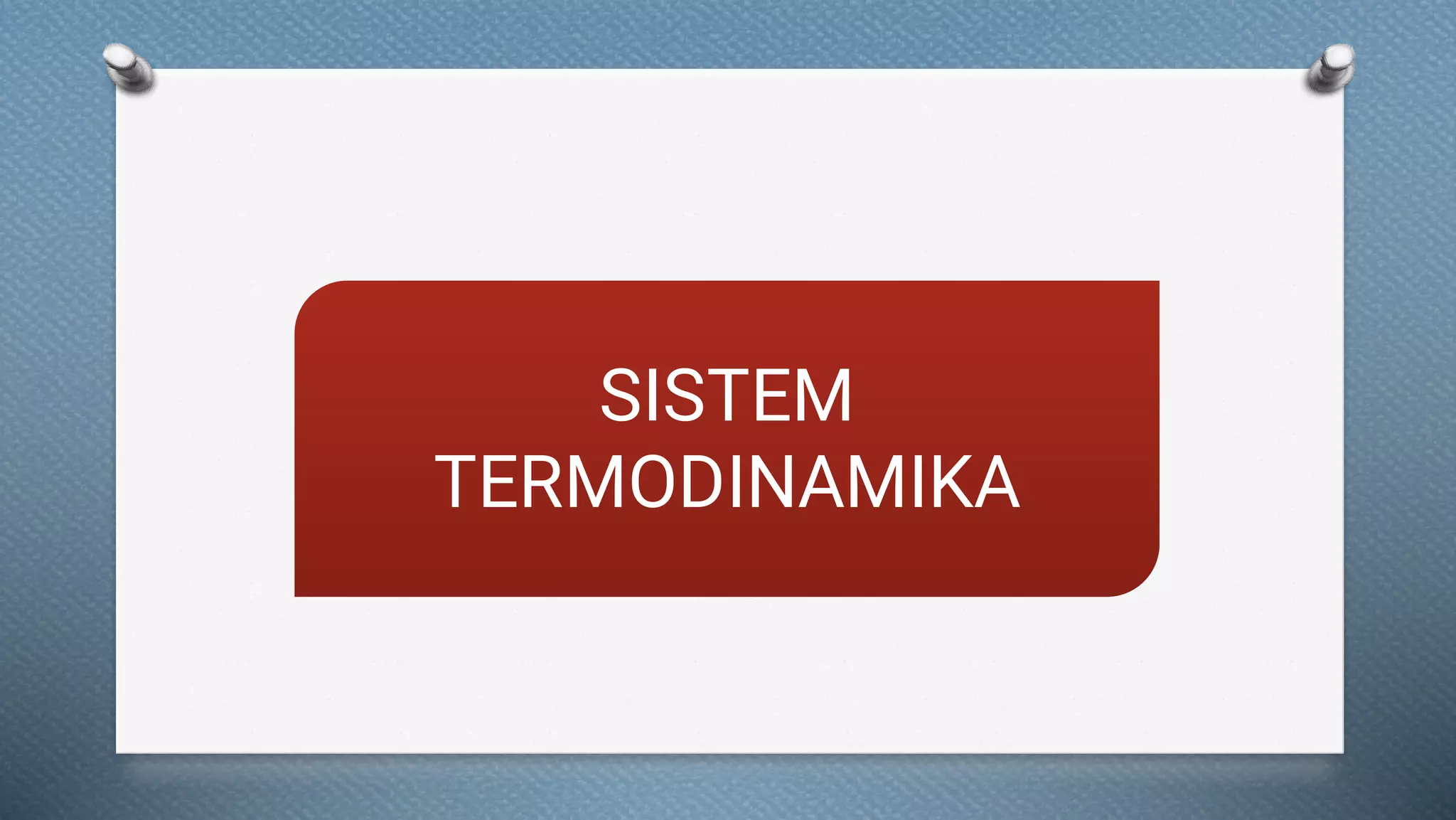Sistem Termodinamika | PDF