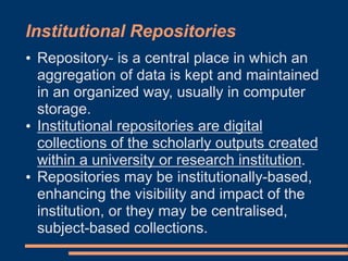 Institutional Repositories | PPT