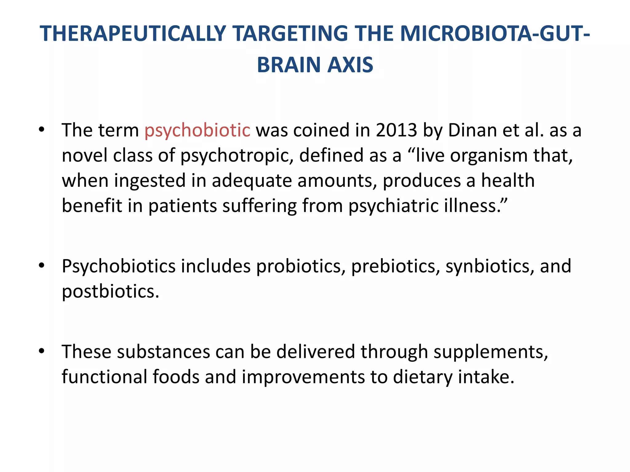 Gut brain axis and microbiota | PPT