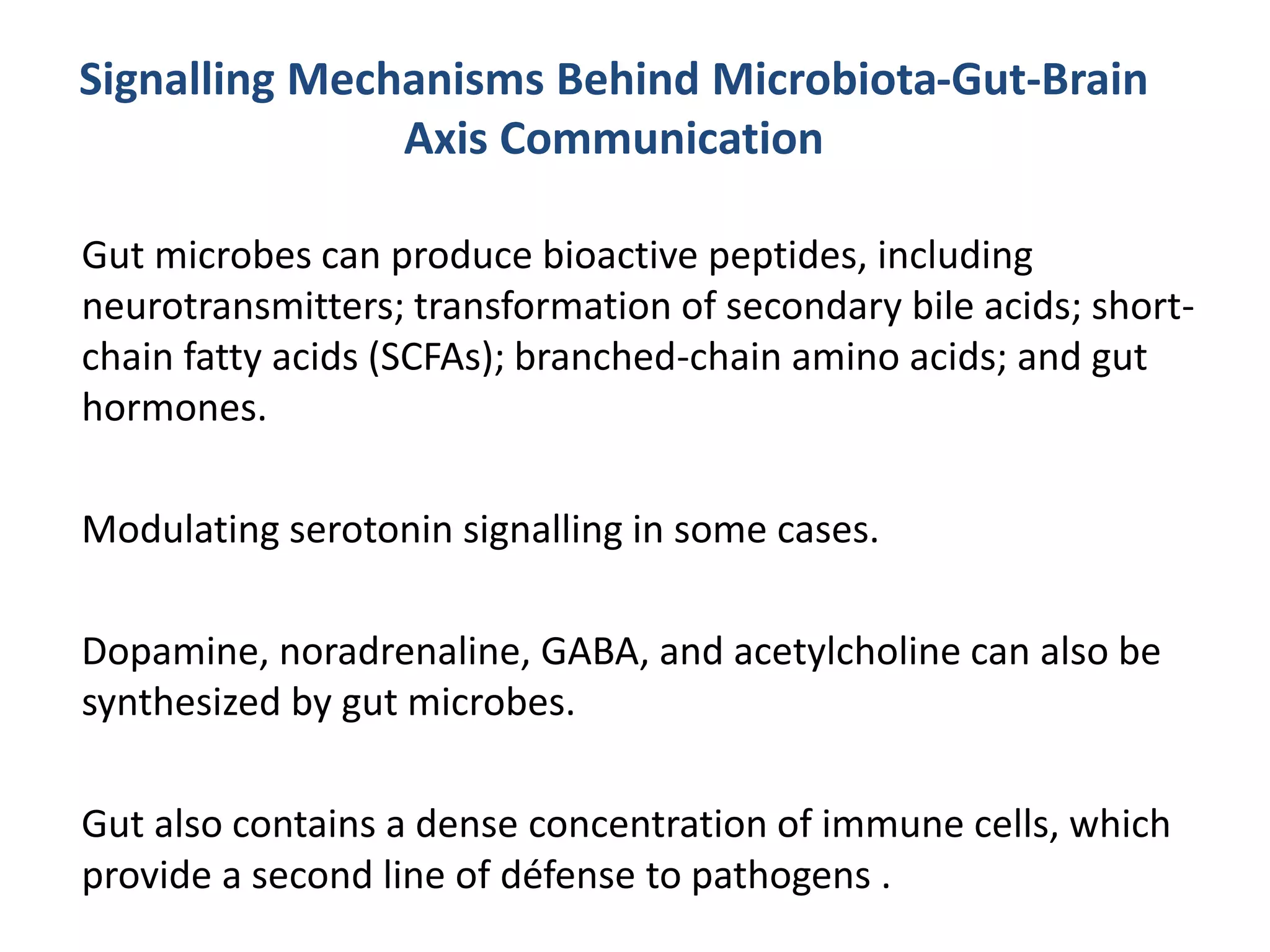 Gut brain axis and microbiota | PPT