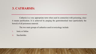 Gut decontamination or methods of poison removal in clinical toxicology ...