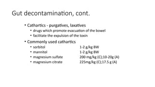Gut decontamination.- forensic science toxins | PPTX
