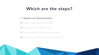 Gutenberg Blocks Development for Programmers with NO time | PDF