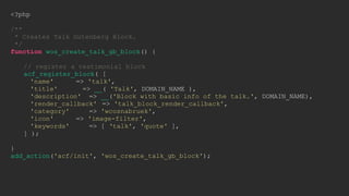 Gutenberg Blocks Development for Programmers with NO time | PDF