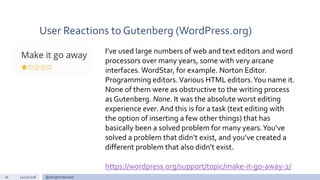 The User Experience and Accessibility of Gutenberg | PPT