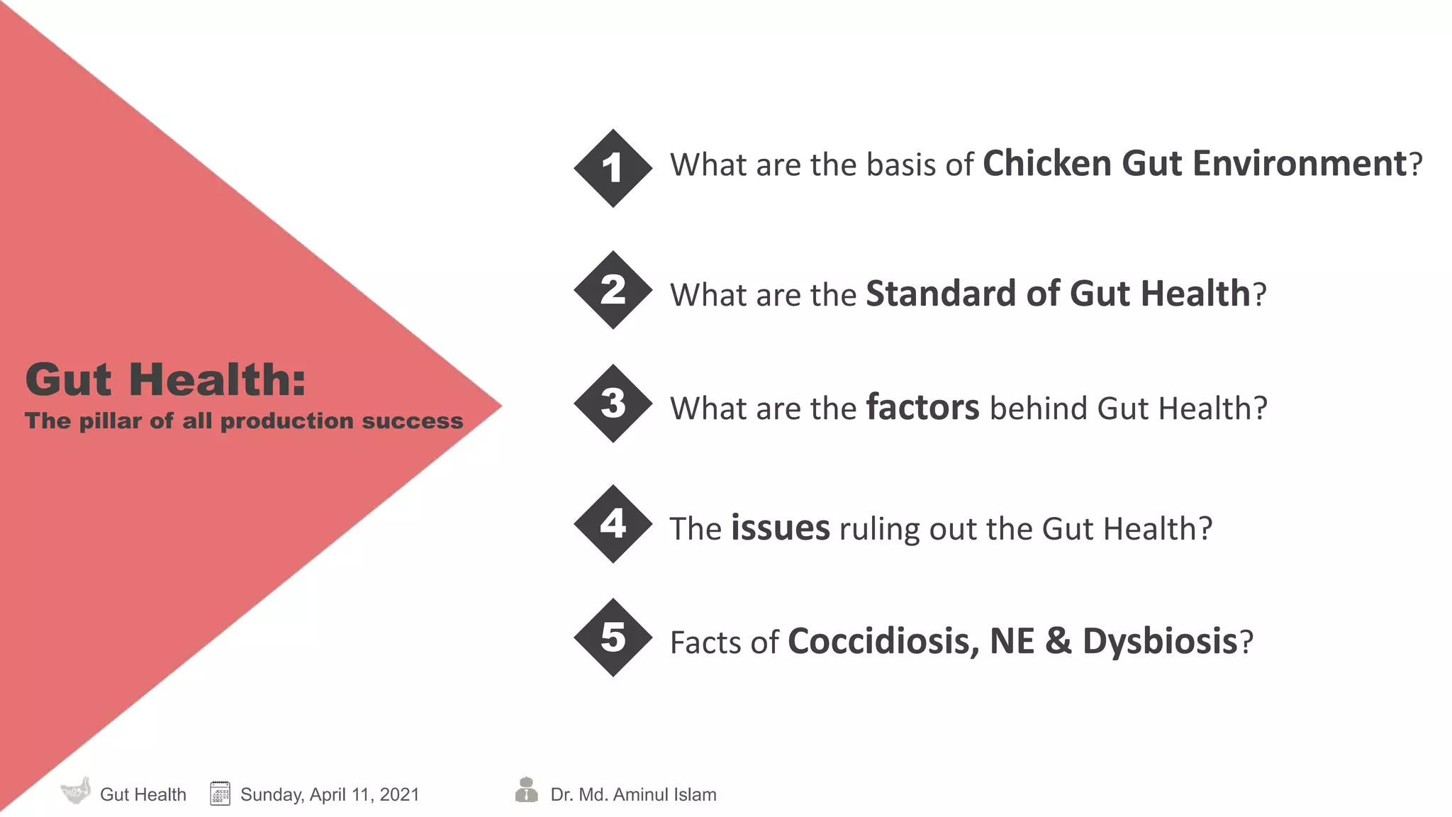 Gut health the pillar of all production success in poultry | PPTX