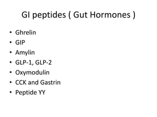 Gut hormone and its implication in glucose homeostasis | PPTX