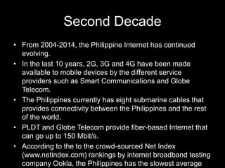 The Past Two Decades of Philippine Internet | PPTX