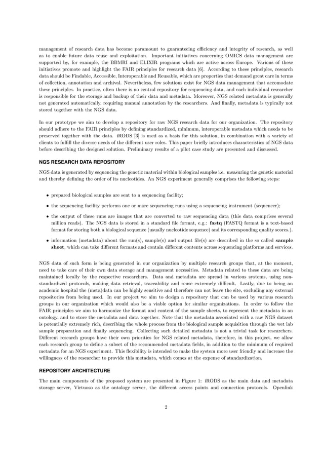 FAIR sequencing data repository based on iRODS | PDF | Databases | Computer Software and ...