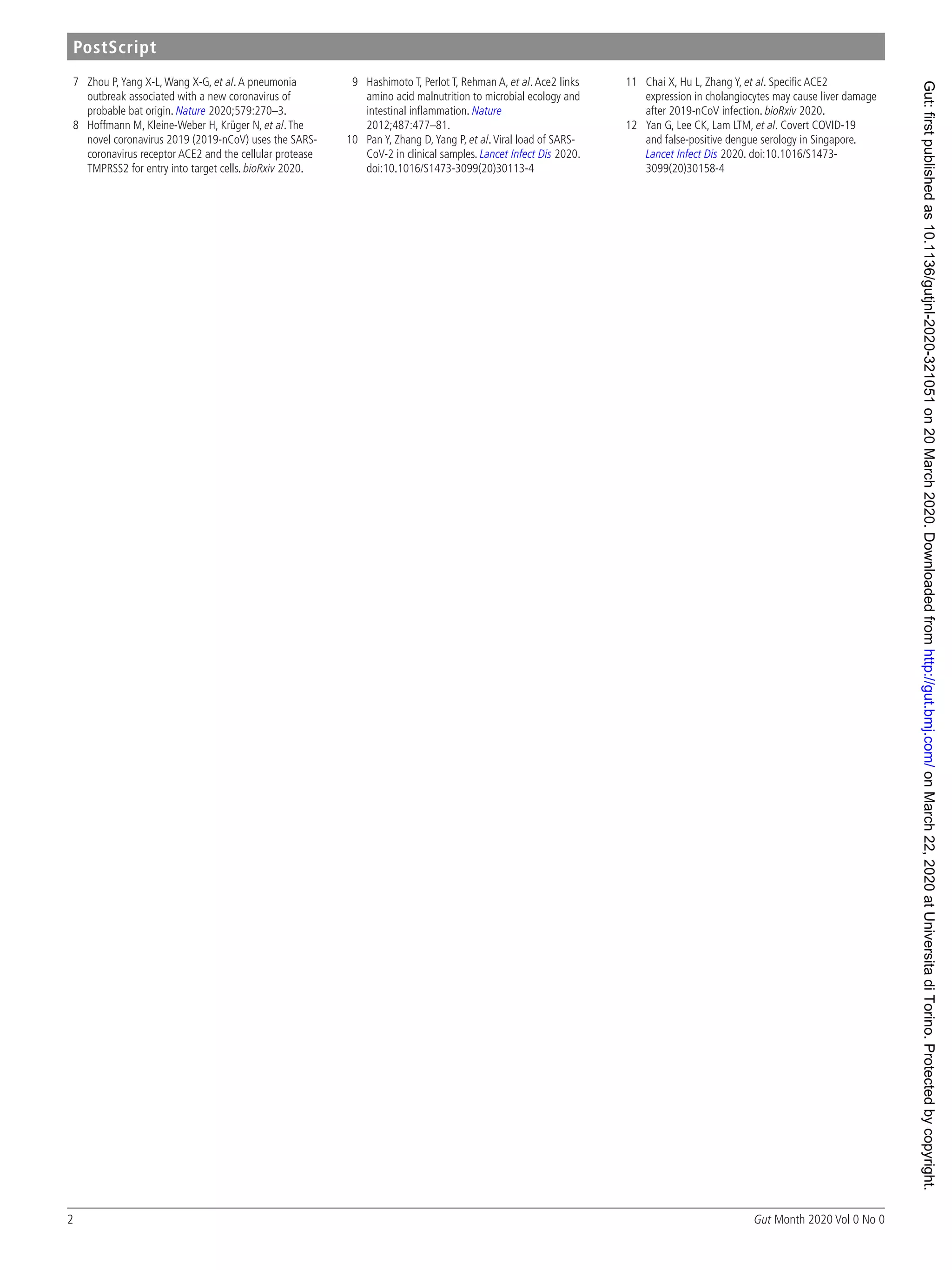 COVID-19: in gastroenterology a clinical perspective | PDF