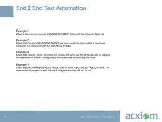 Database solutions test automation | PPT