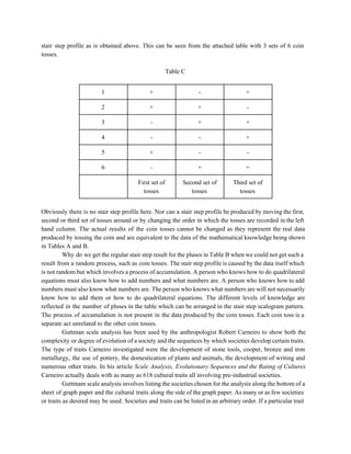 Guttman scale analysis and its use to explain cultural evolution and ...