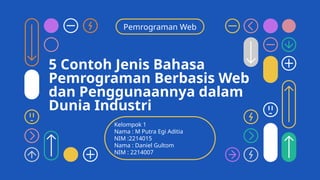 Pemrograman Web tentang 5 Jenis Bahasa Pemrograman | PPT