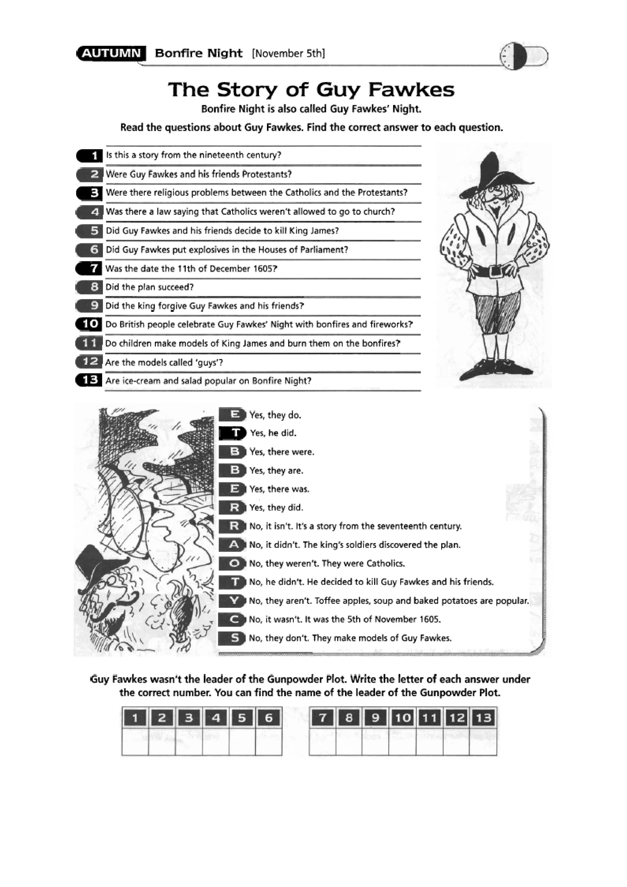 Guy fawkes worksheet | PDF