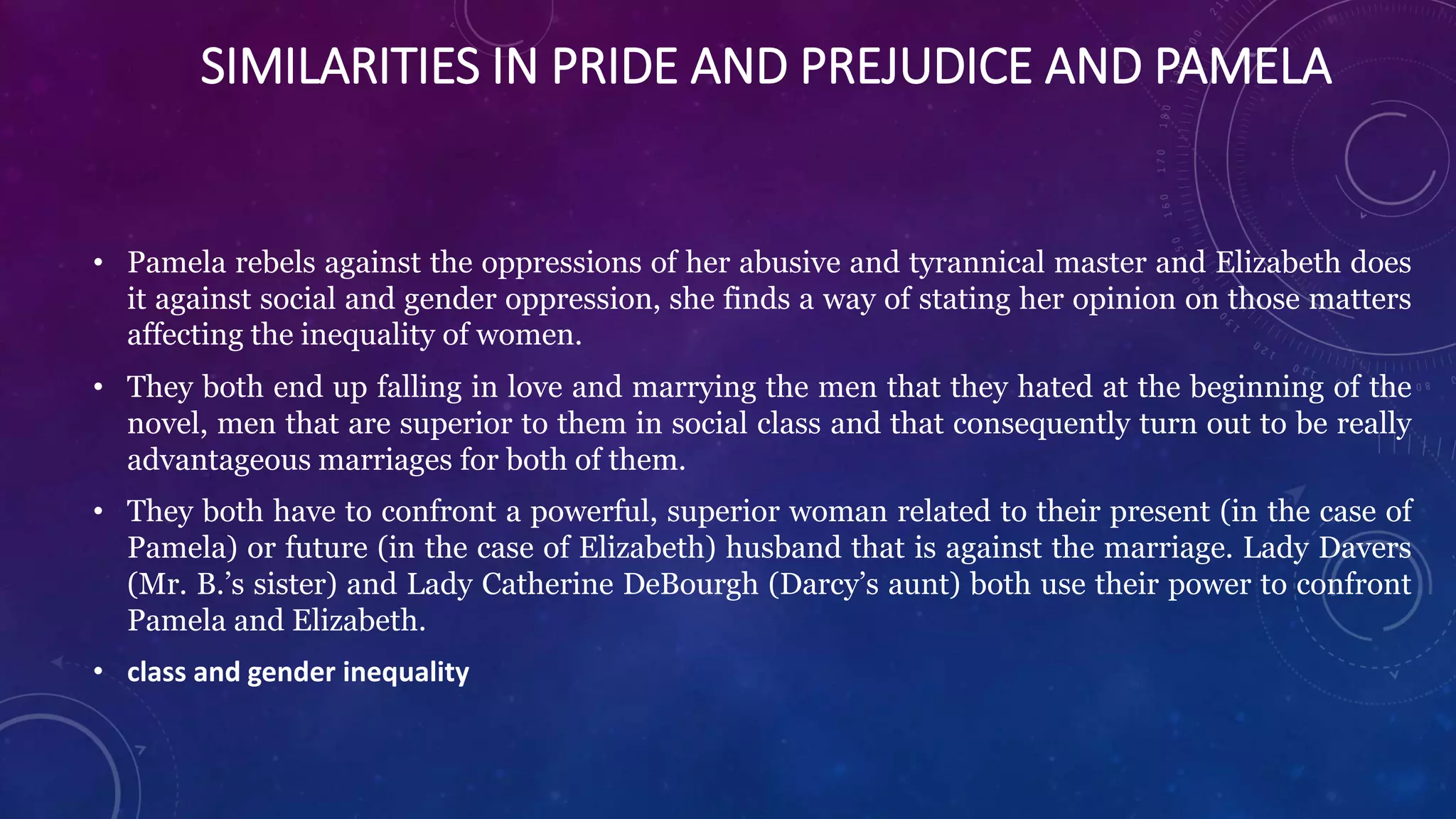 The Portrayal of Women in Richardson's Pamela and Austen's Pride and ...