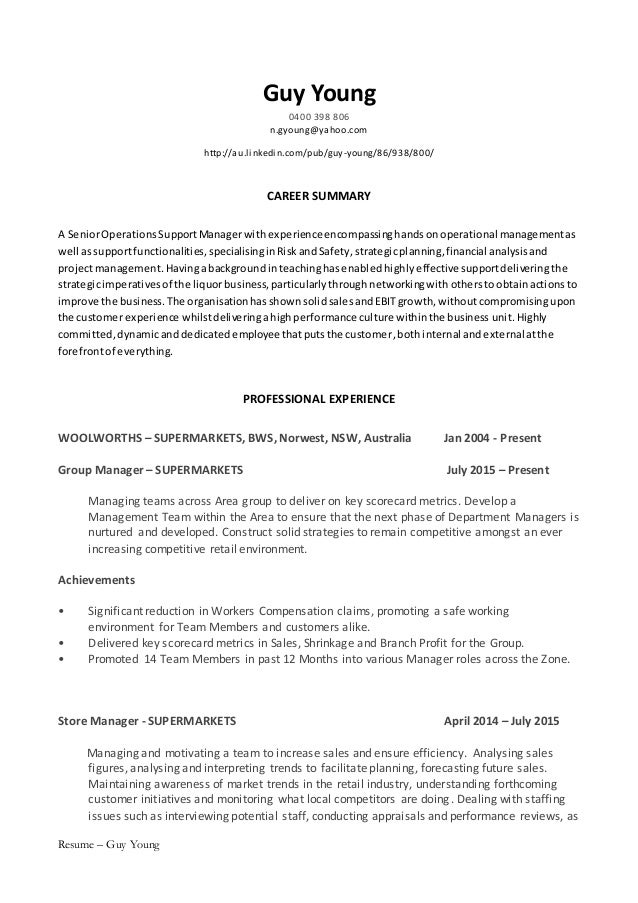 Guy young resume