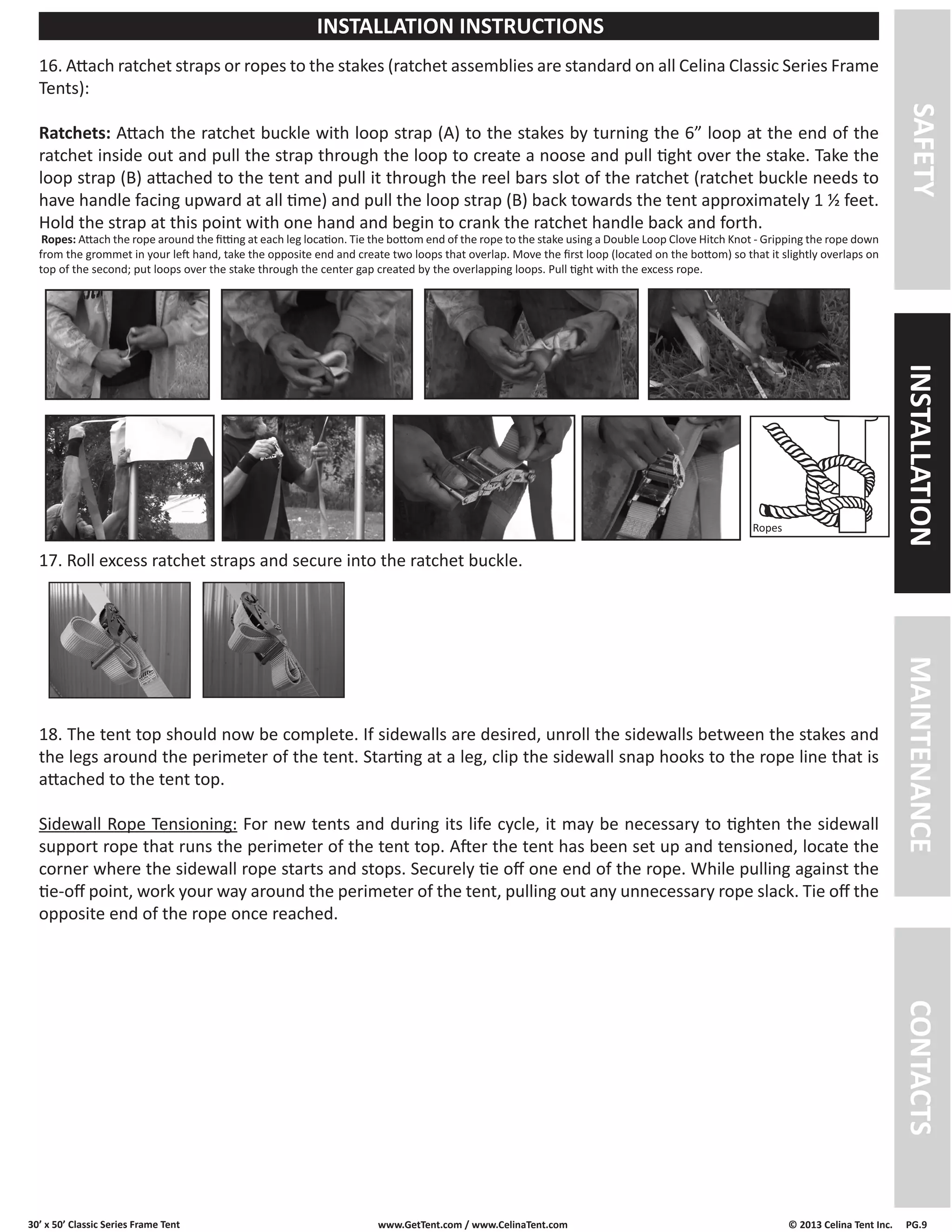 30 x 50 Frame Tent Installation Instructions | PDF