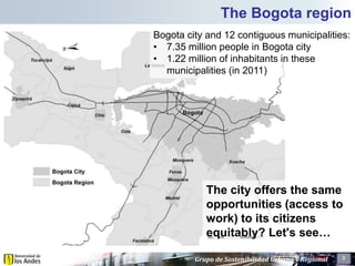 Spatial urban structure matters on equity: A case study in Bogota ...
