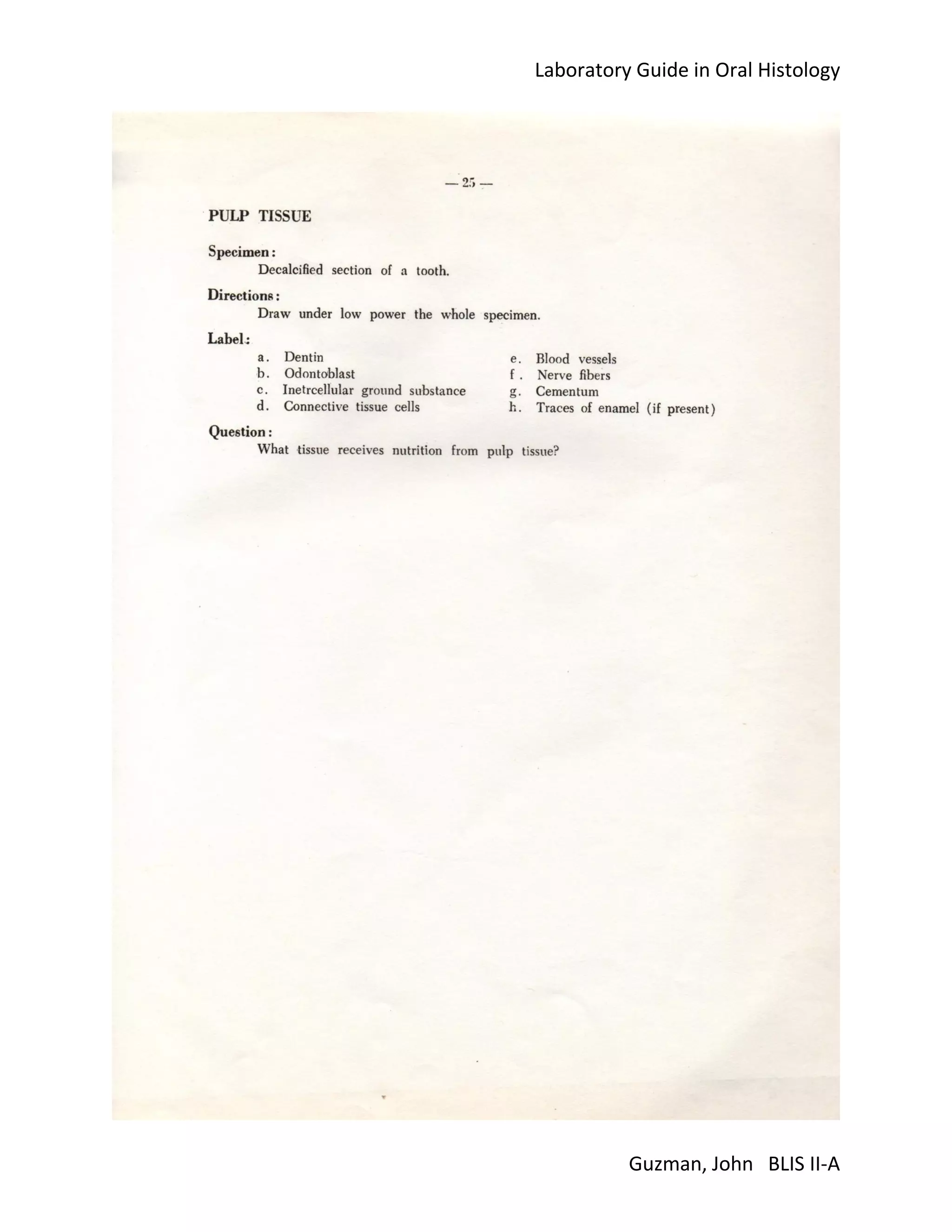 LABORATORY GUIDE IN ORAL HISTOLOGY | PDF