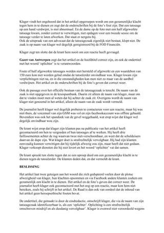 Krant mocht term 'oplichter' niet gebruiken in stuk | PDF