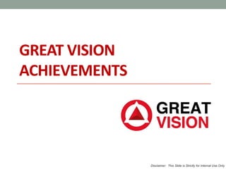 Great Vision Achievements | PPT