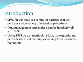 spss teaching | PPTX | Technology & Computing