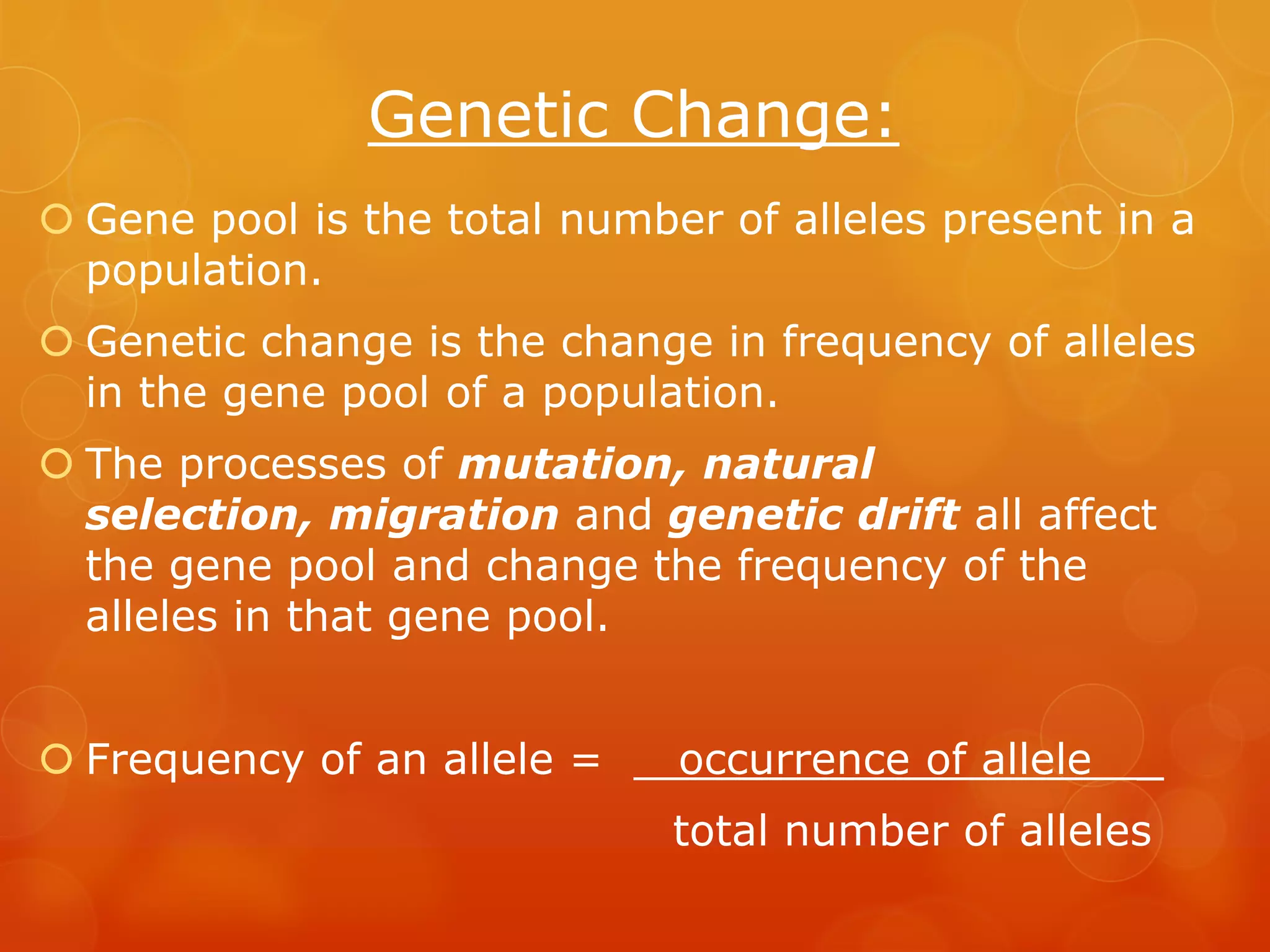 factors affecting allele frequencies | PPTX