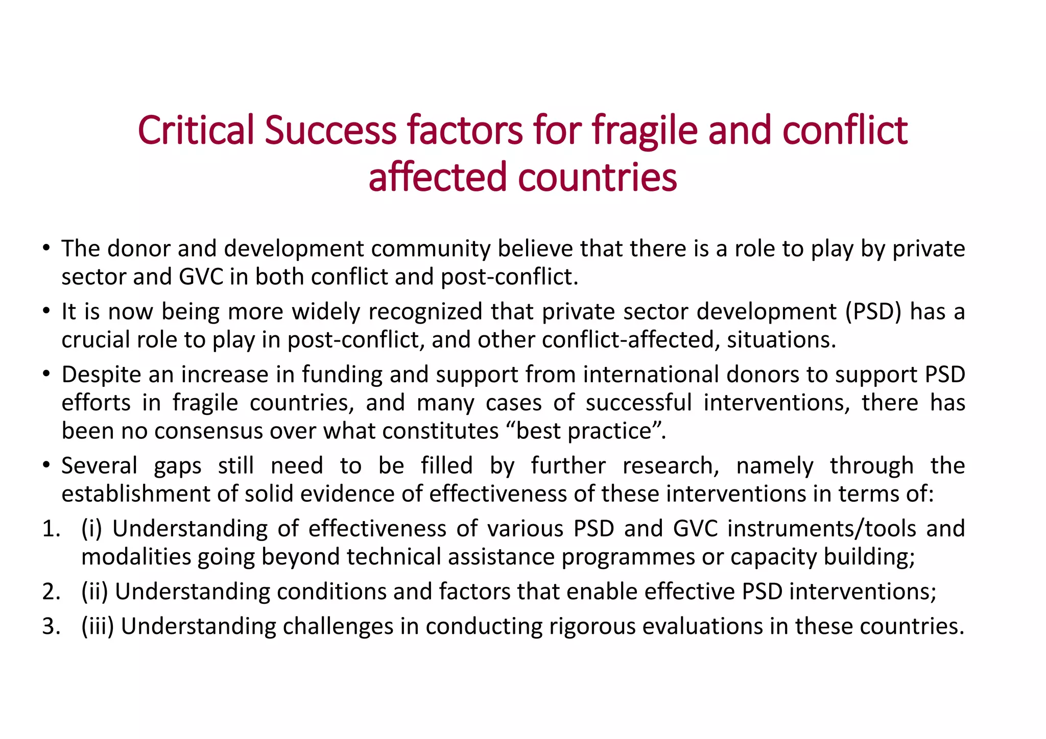 GVC, upgrading and fragile and conflict affected countries | PDF