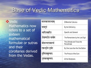 Vedic Mathematics ppt | PPT