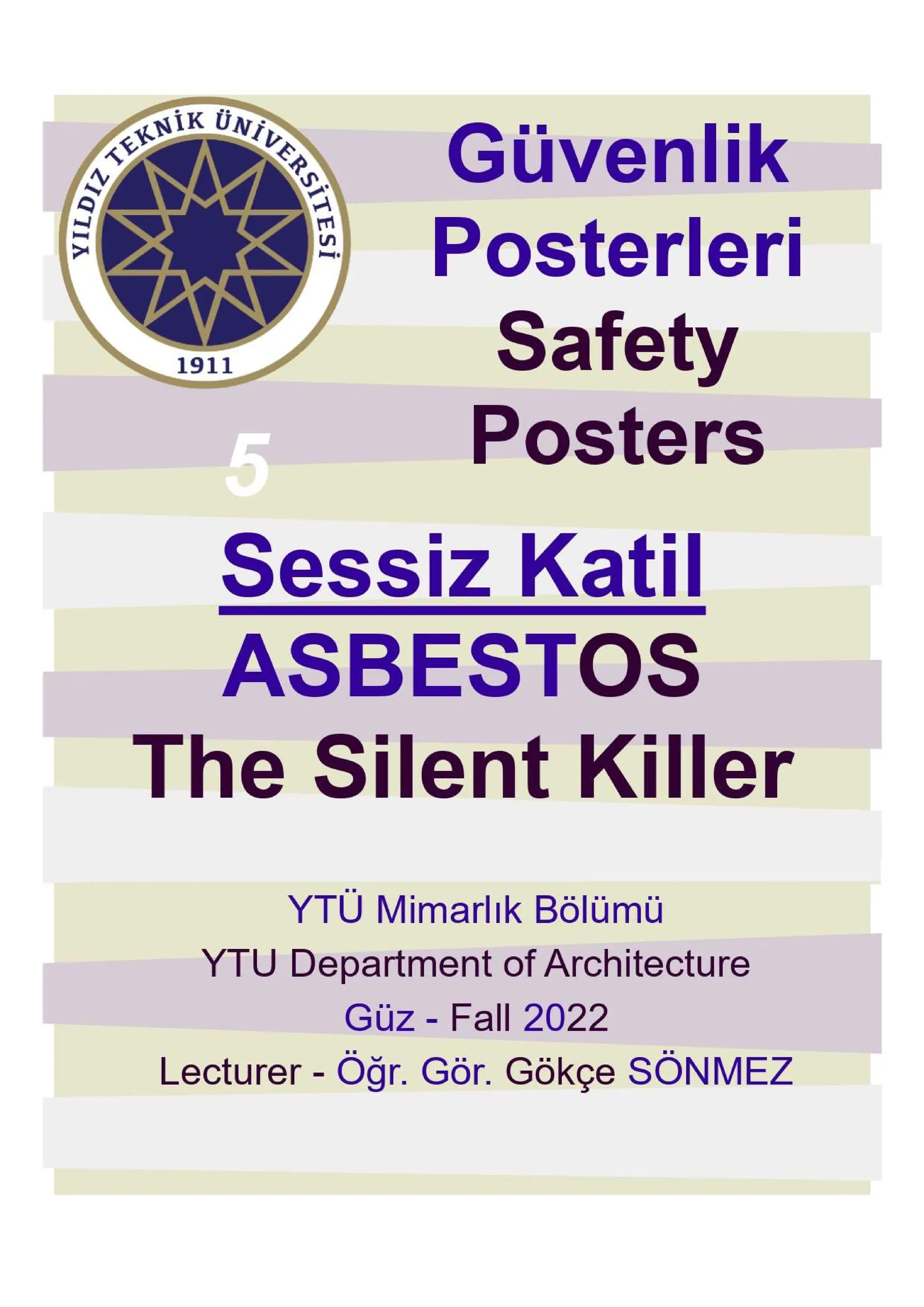 Güvenlik Posterleri 5 [Asbest] - YTÜ - Safety Posters 5 [Asbestos] | PDF