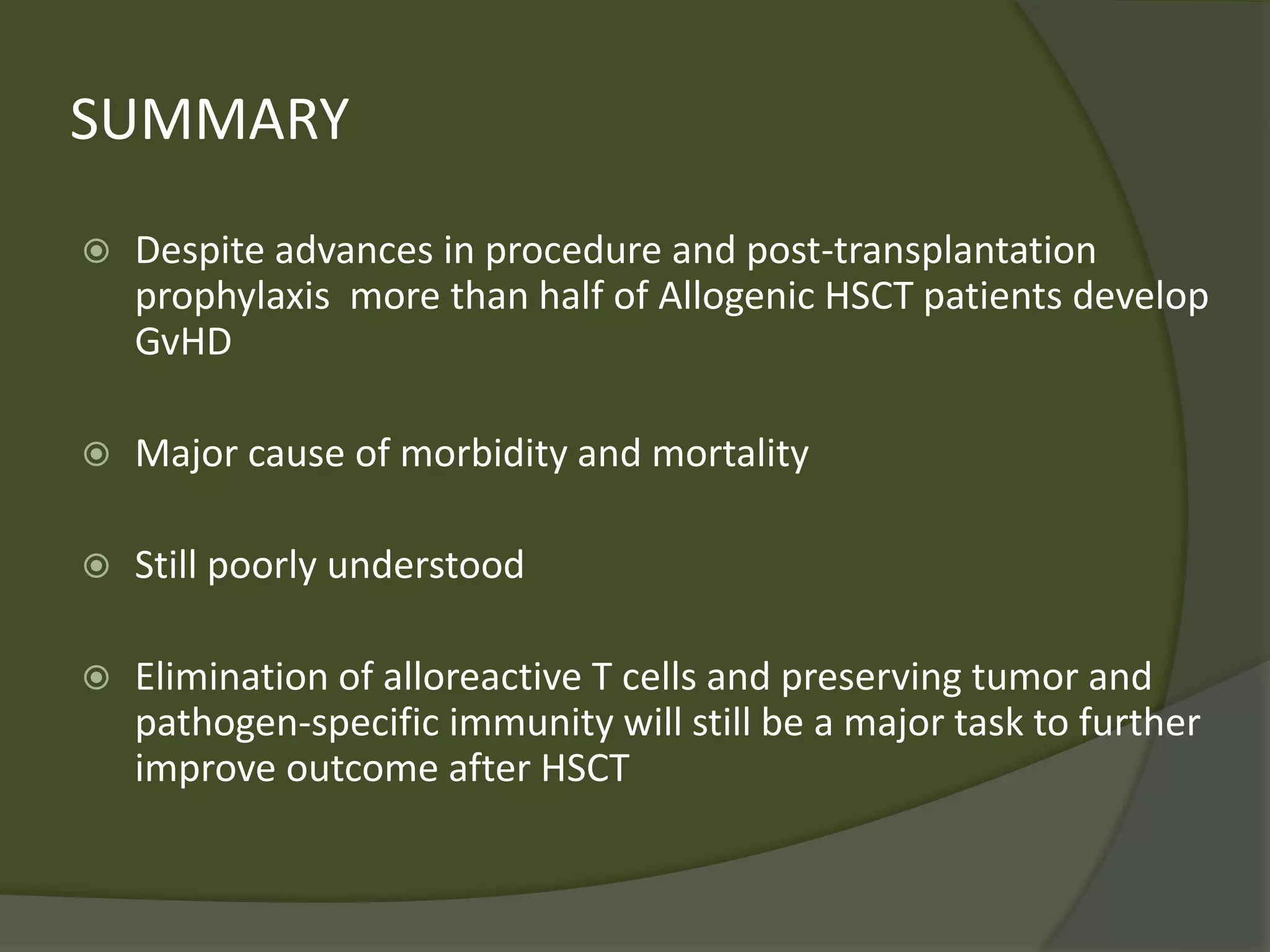 GRAFT VS HOST DISEASE IN HSCT | PPT