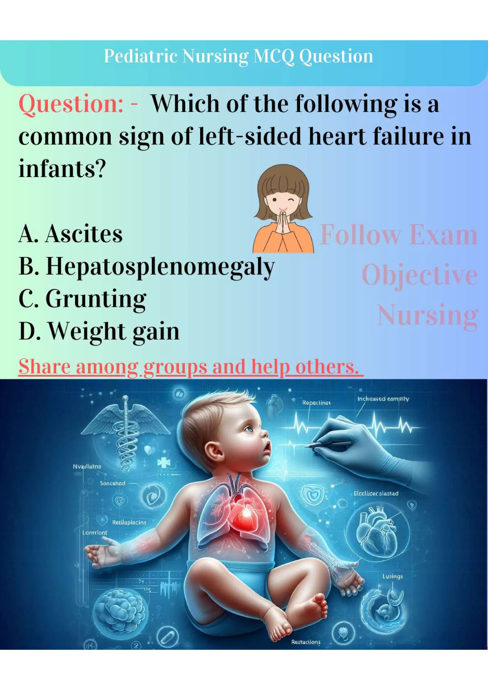 Pediatric Cardiovascular disorder MCQ|Nursing MCQ Set-74|Exam Objective ...