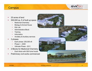 Gvk Bio Corporate Presentation | PDF