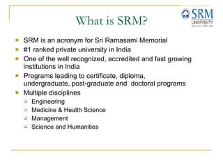 SRM University | PPT