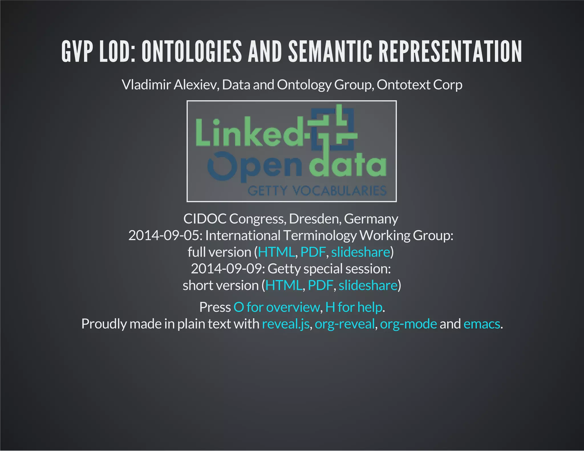 Getty Vocabulary Program LOD: Ontologies and Semantic Representation | PDF