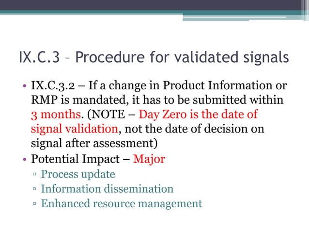 GVP Module IX rev 1 | PPSX | Medical Health