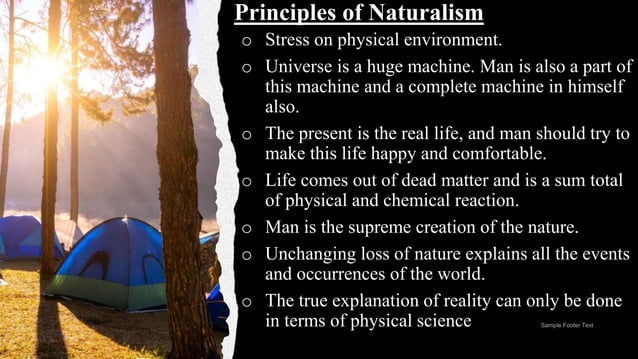 naturalism definition and principle power | PPTX