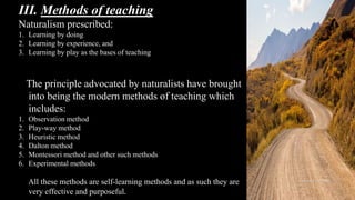 naturalism definition and principle power | PPTX