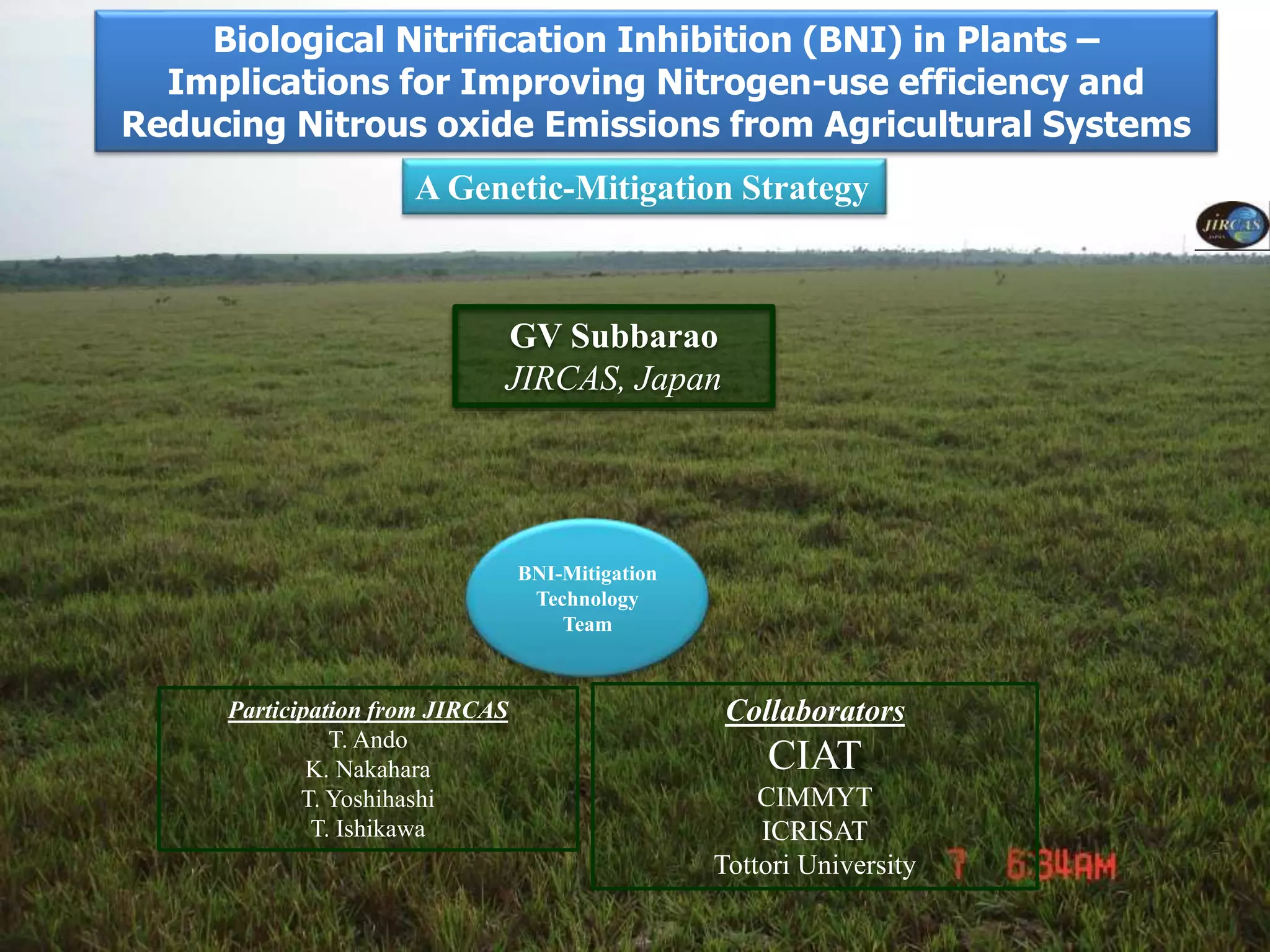 Biological nitrification inhibition (BNI) in plants: Implications for ...