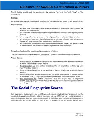 Social Accountability 8000 2014-auditor-guidance-for-social-fingerprint | PDF